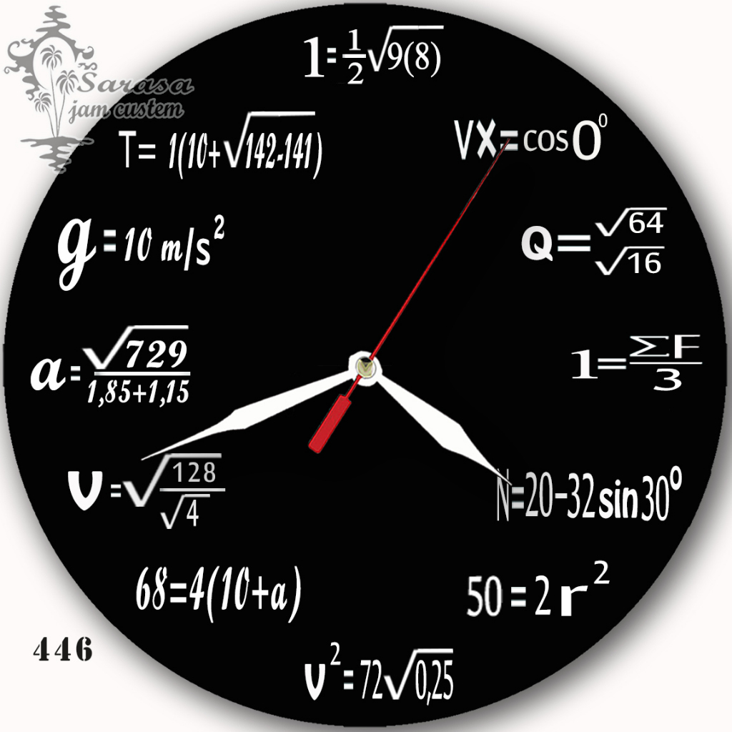 Jual JAM DINDING CUSTOM 446 RUMUS MATEMATIKA | Shopee Indonesia