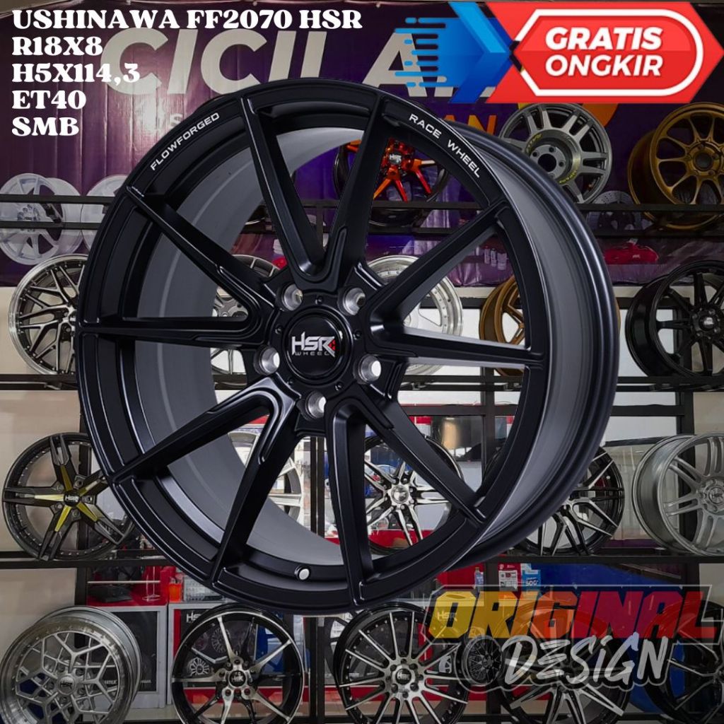 Jual Velg Mobil Ring 18 HSR USHINAWA R18 UNTUK HRV , INNOVA , RUSH , TUCSON | Shopee Indonesia