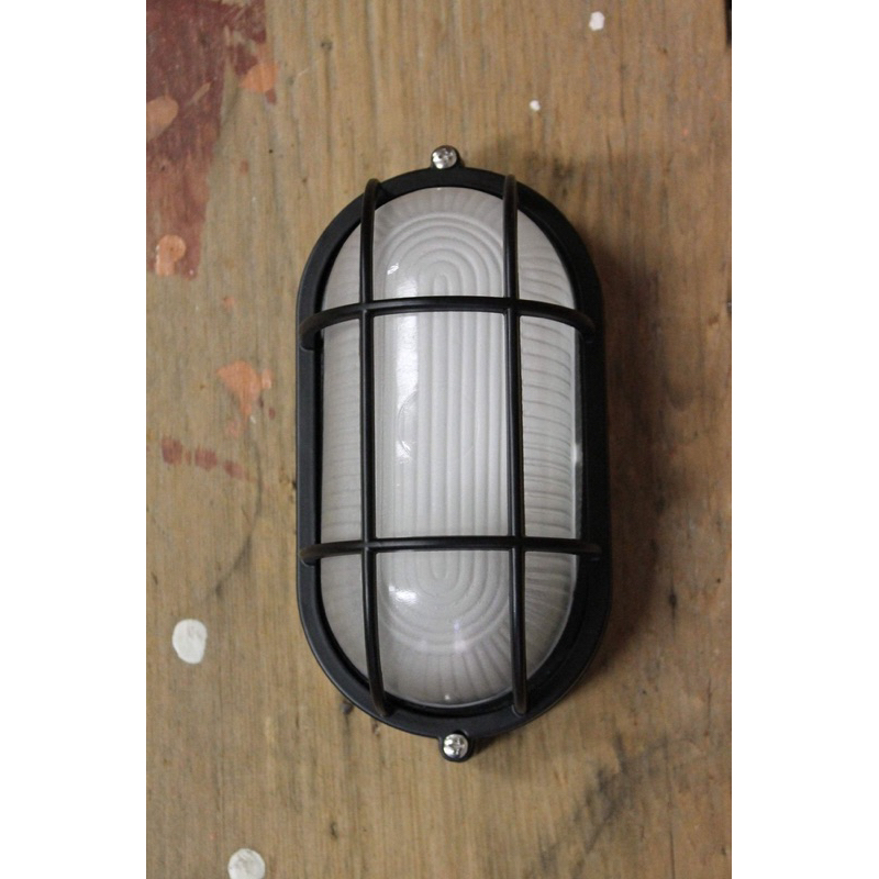 Jual LH264 Lampu Dinding Outdoor Ball Ice Oval Bulat Hitam Putih Bahan ...