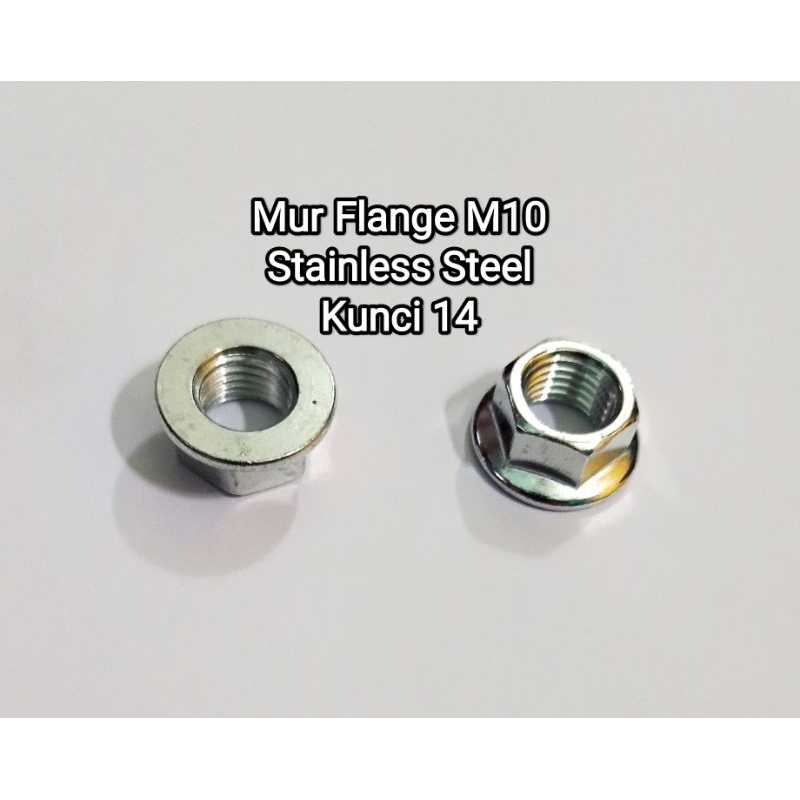 Jual Mur Flange M10 Kunci 14 Stainless Steel | Shopee Indonesia