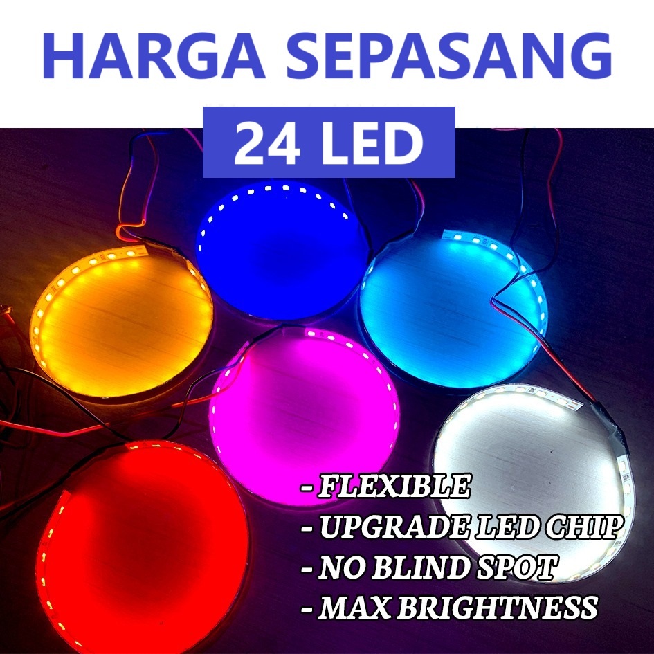 Jual Lampu LED Devil Eye Projector 360 Demon Eye 24 Mata Projie BiLED 2 ...