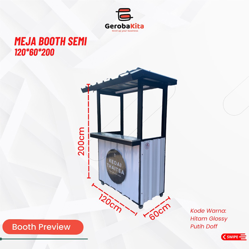 Jual Meja Booth Semi Kontainer GerobaKita | Shopee Indonesia