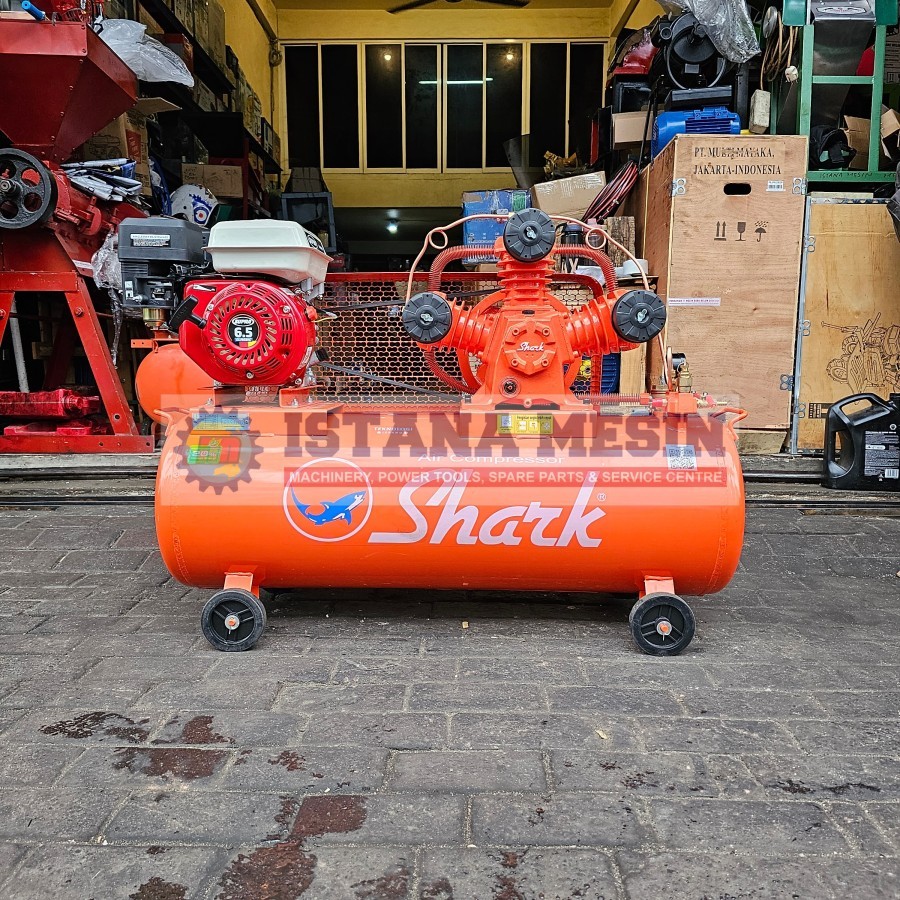 Jual MESIN KOMPRESSOR ANGIN UDARA 3 PISTON SHARK COMPRESSOR 2HP + MESIN ...