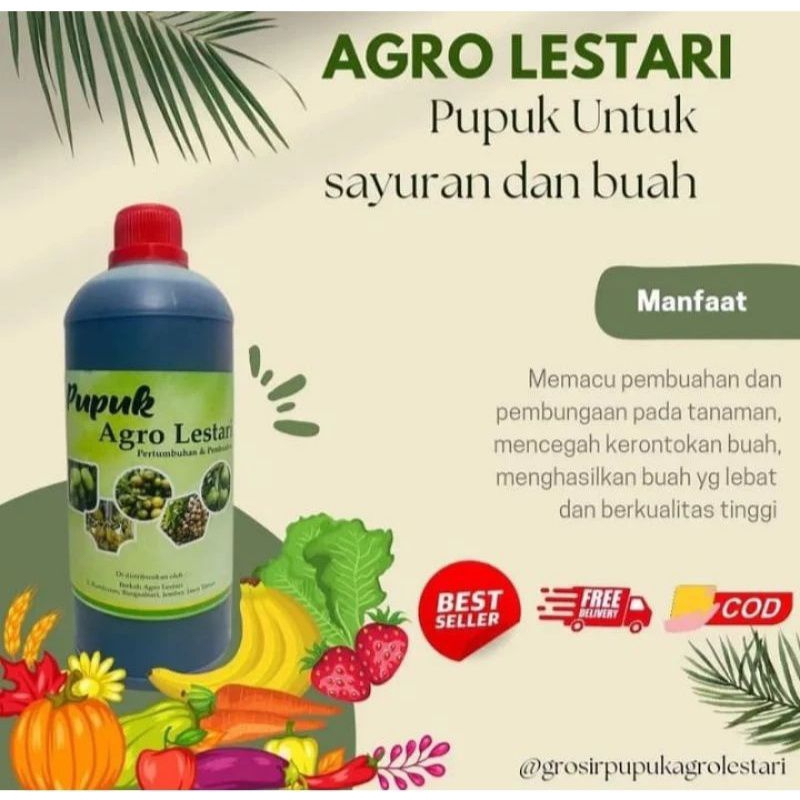 Jual Pupuk Organik Cair - Pupuk Agro Lestari Kemasaan Terbaru 1 Ltr-Pupuk Penyubur Dan Pelebat ...