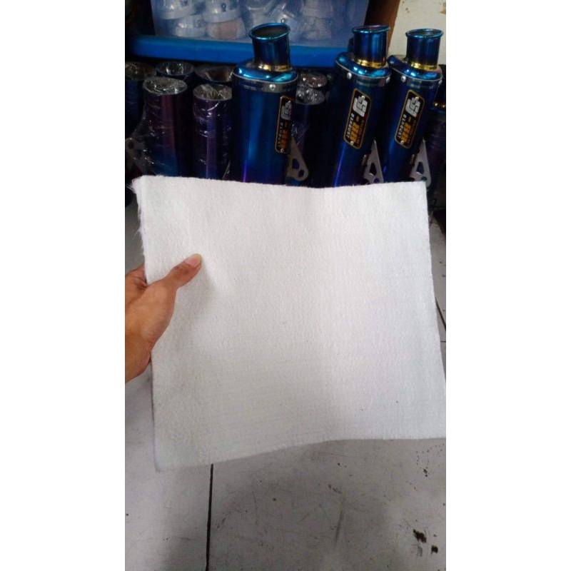 Jual Gasbul Knalpot Racing Glasswool anti bakar tebal putih Gaspul ...
