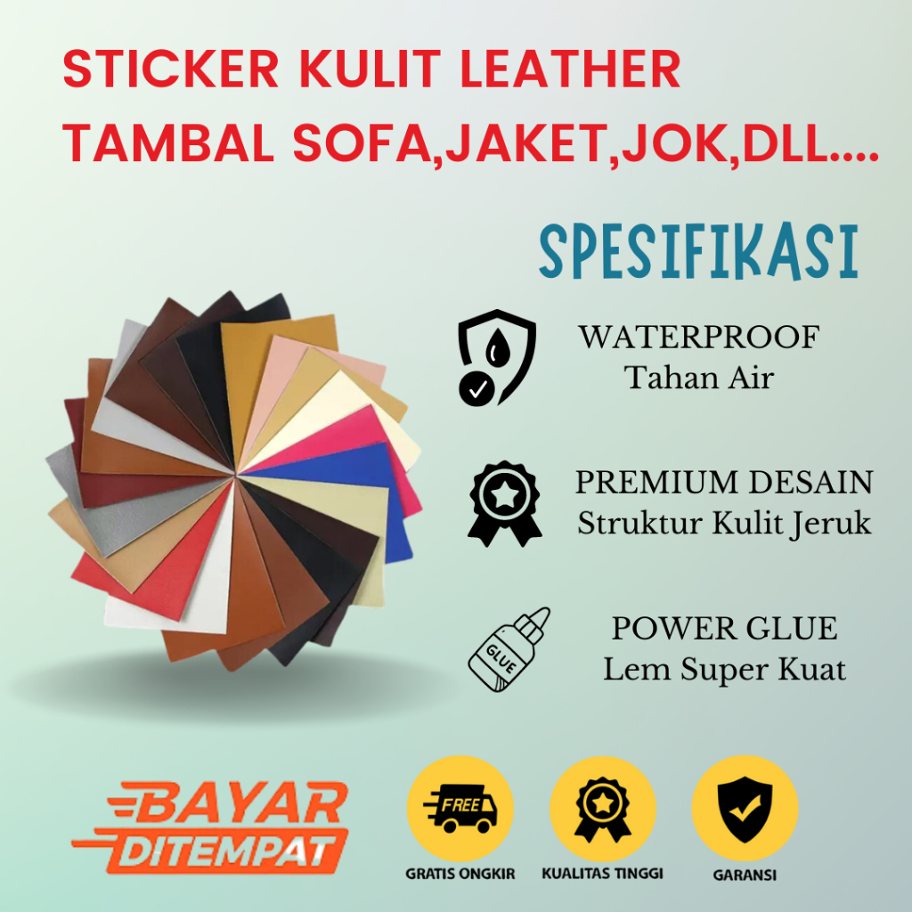 Jual Stiker Kulit Sofa Stiker Kursi Kulit Sofa Sticker Kulit Perbaikan ...