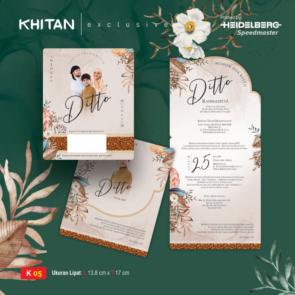 Jual KHITAN K 05 Blanko Undangan Murah | Undangan Murah | Shopee Indonesia