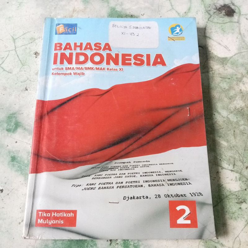 Jual BUKU ORI BAHASA INDONESIA KELAS 2 SMA PENERBIT FACIL | Shopee Indonesia