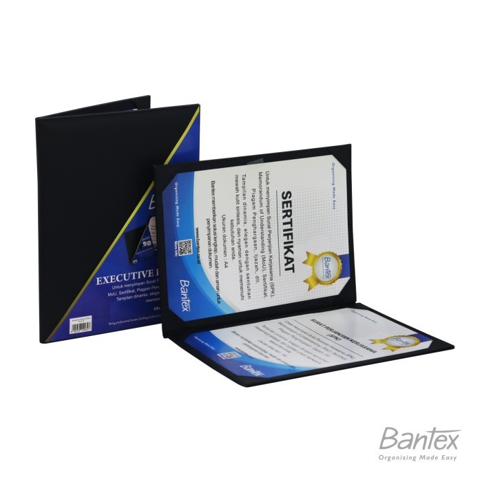 Jual Bantex Executive Folder Map Dokumen Sertifikat Ijazah Cover Kulit ...