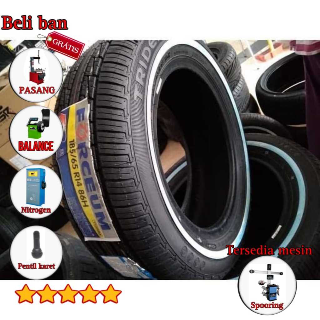 Jual ban ring 14 forceum 185 /65 FORCEUM TRIDEKA WLW 185 65 R14 | Shopee Indonesia