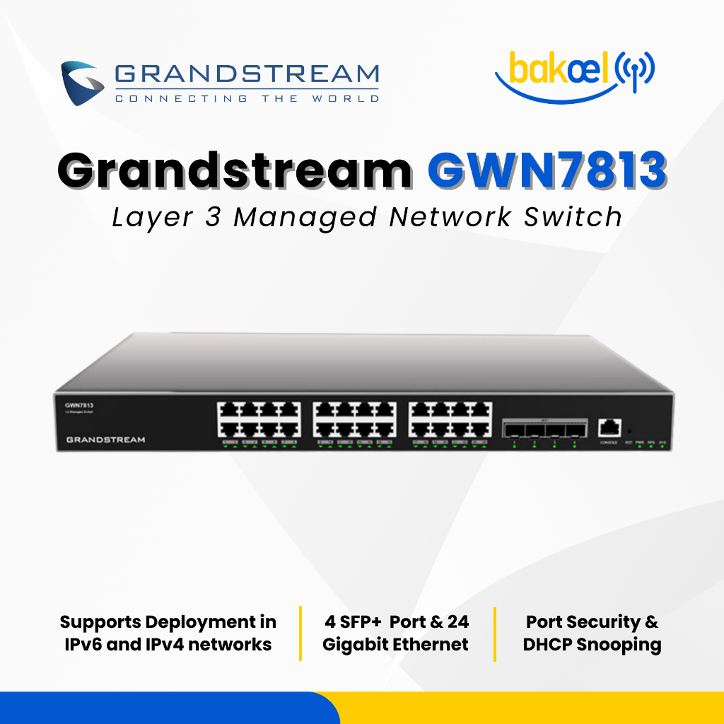 Jual Grandstream GWN7813 | Enterprise Layer 3 Managed Network Switch ...