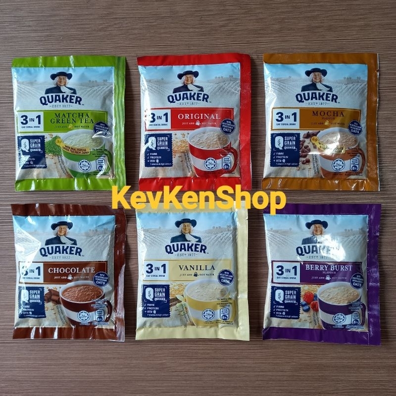 Jual QUAKER Oat Cereal 3in1 SACHET Malaysia 3 in 1 Sereal Harga per ...