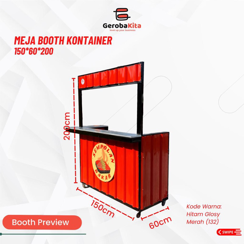 Jual Meja Booth Container 150x60x200 | Shopee Indonesia