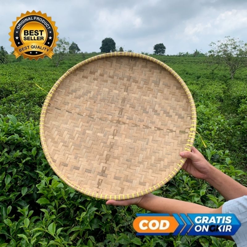 Jual Tampah Bambu Bulat Besar Ukuran 60 cm / Tampah Jemuran Besar ...