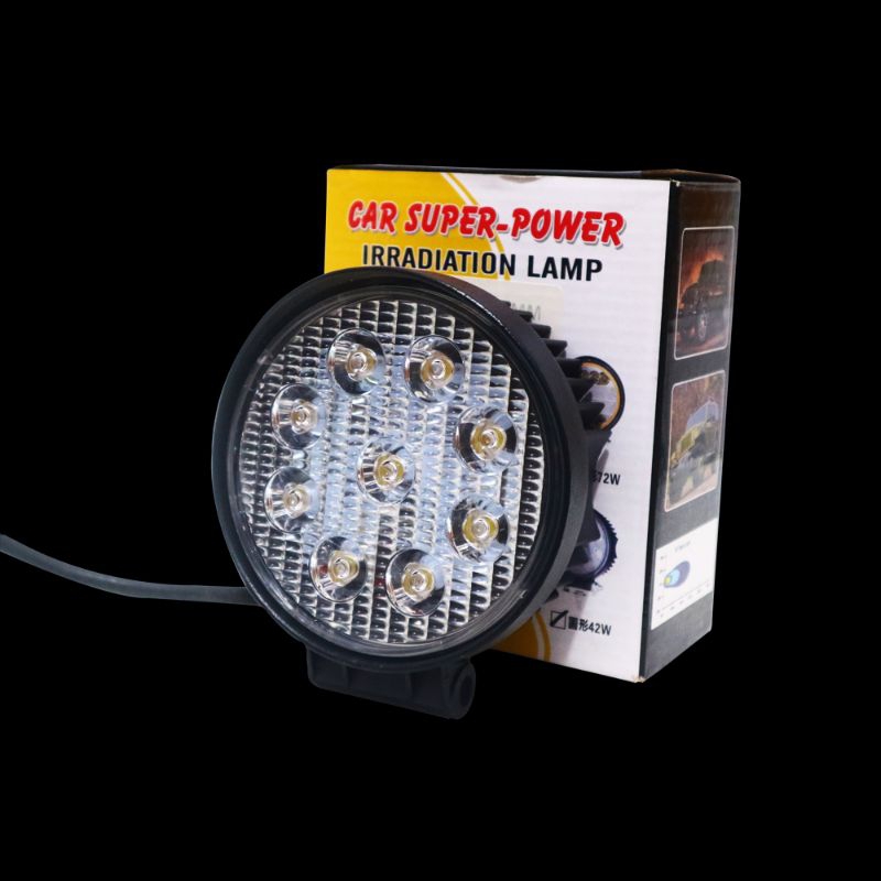 Jual Lampu Variasi Work LED 9 Mata 27 Watt 55 mm Variasi Mobil Pickup ...