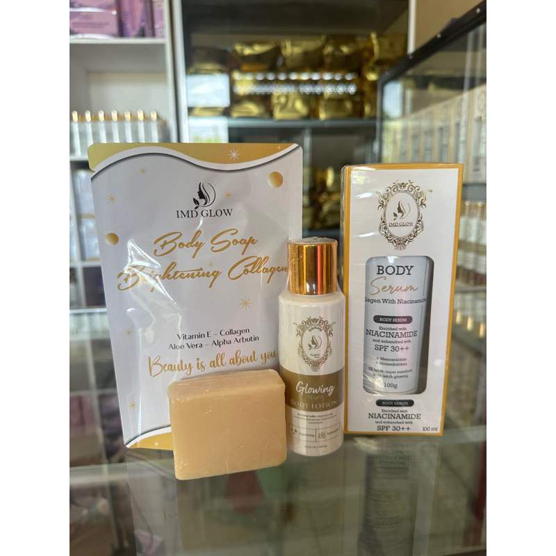 Jual paket lengkap body lotion super glowing varian body serum ori imd ...