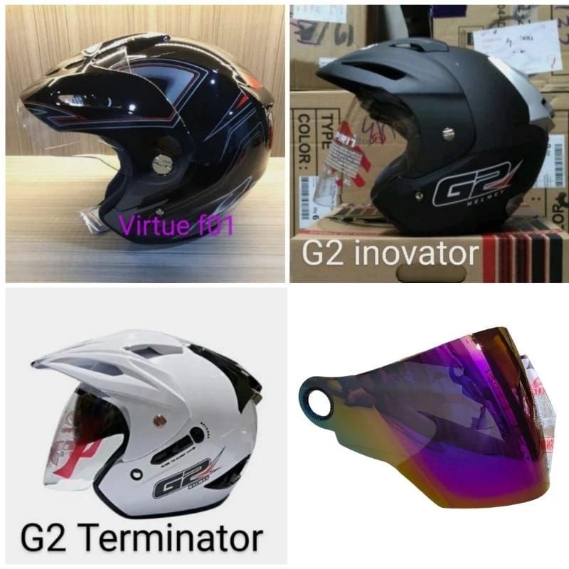 Jual kaca helm G2 inovator G2 Terminator virtue f01 standar Takashi JP ...