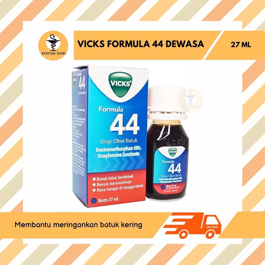 Jual VICKS FORMULA 44 DEWASA 27 ML/OBAT BATUK TIDAK BERDAHAK | Shopee ...