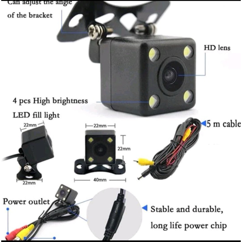 Jual KAMERA PARKIR MUNDUR CAMERA MOBIL UNIVERSAL KOTAK LED CCD | Shopee Indonesia