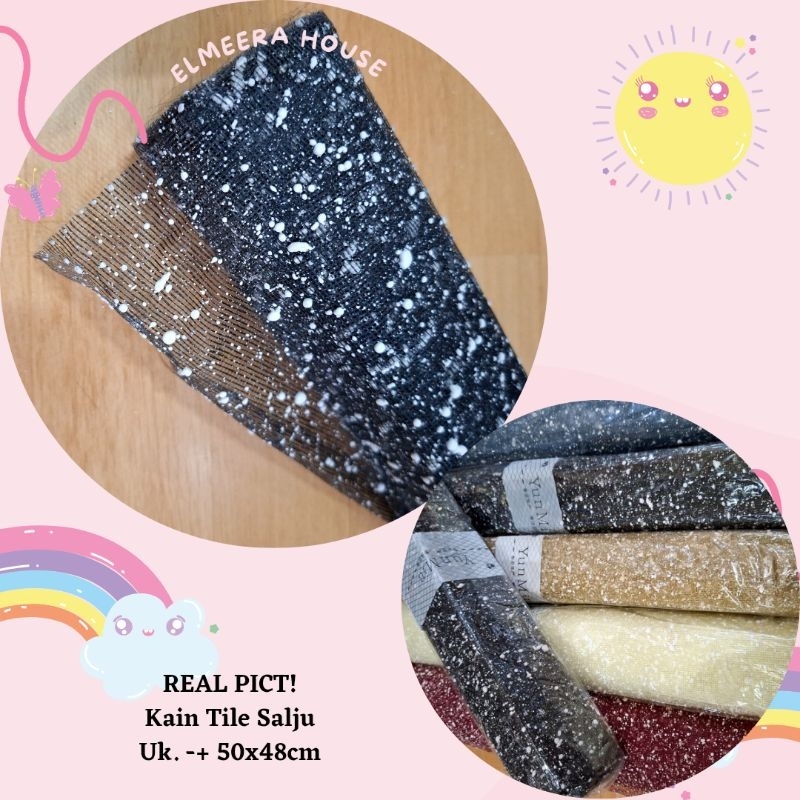 Jual Kain Tile Salju |Snowy Tile Flower Wrapping Paper | Shopee Indonesia