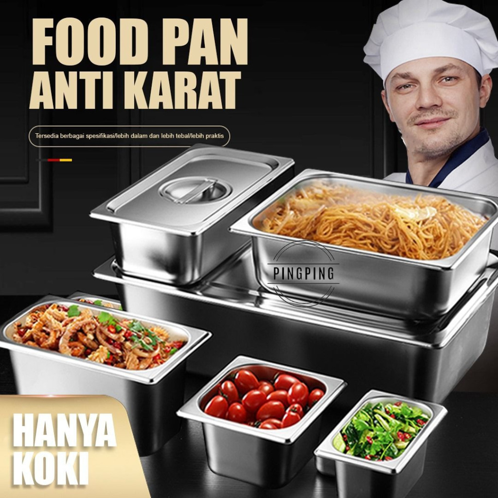 Jual Food pan Stainless steel 1/1x6.5, 1/2x6.5 Food pan Stainless steel ...