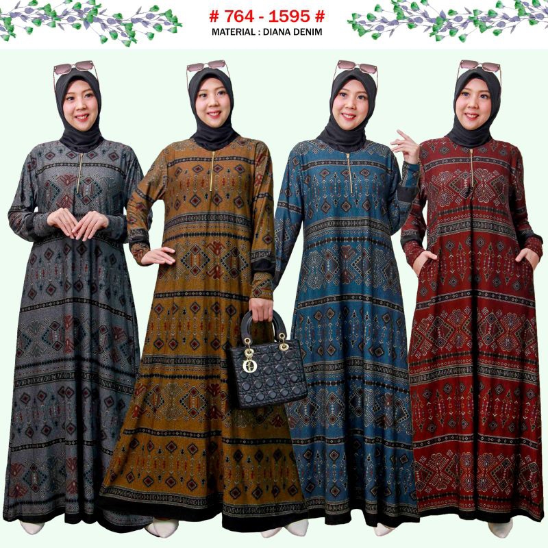 Jual Gamis Diana Denim 752-1595 | Shopee Indonesia