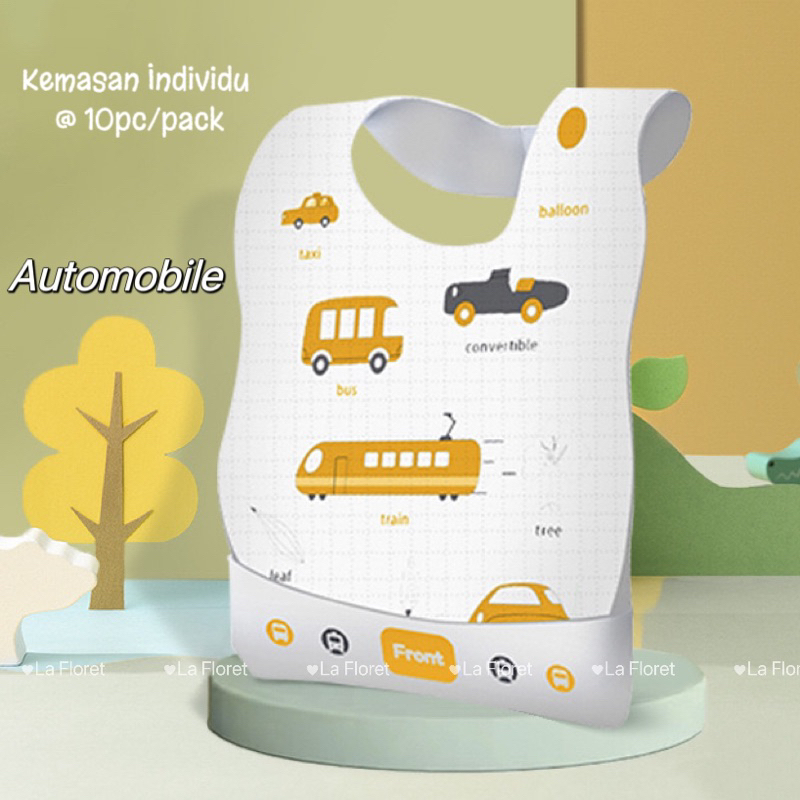 Jual DISPOSABLE BIB/PREMIUM CELEMEK ANAK/BAYI APRON SEKALI PAKAI HANDUK ...