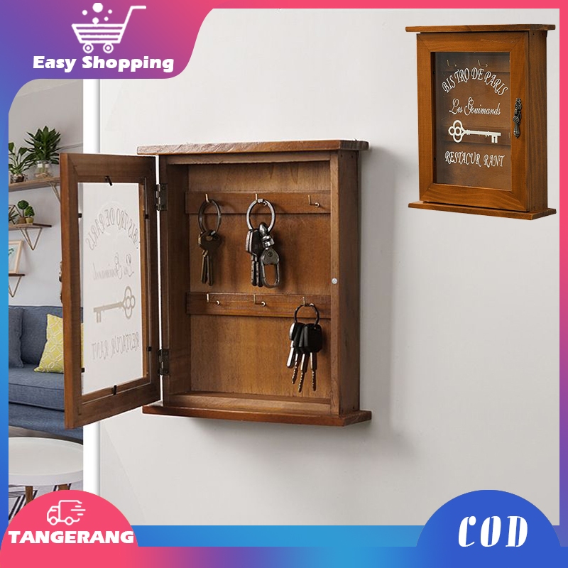Jual Box Tempat Kunci Dinding London Kayu Key Box Key Organizer ...