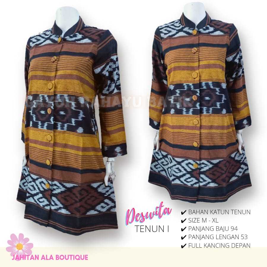 Jual ANEKA BAJU DRESS TENUN - Dress Tenun Ikat Jepara Troso Wanita Kondangan Etnik Elegan, Baju ...
