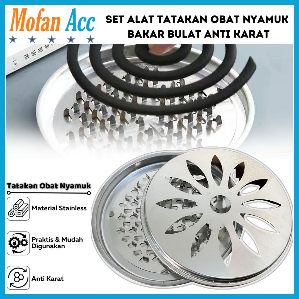 Jual Set Tatakan Obat Nyamuk Bakar Dengan Tutup Stainless Steel / Alas ...