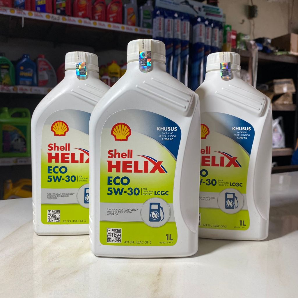 Jual SHELL Helix Eco 5w-30 Oli Pelumas Mesin Mobil LCGC Synthetic ...