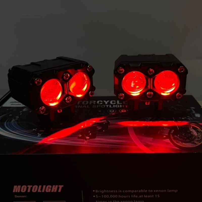 Jual mini projie 2 mata sniper projector devil eye blue lens laser gun ...
