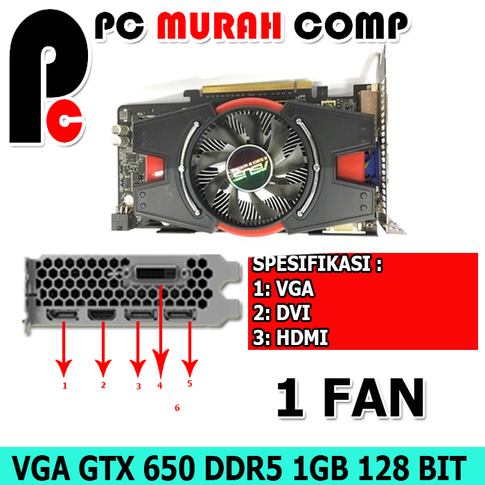 Jual VGA CARD NVIDIA GEFORCE GTX650 1GB 128BIT DDR5 | Shopee Indonesia