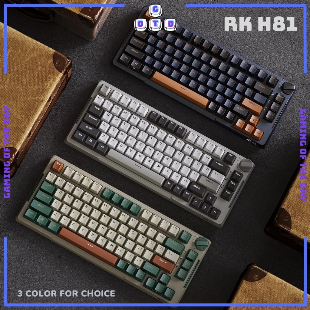 Jual ROYAL KLUDGE RK H81 GASKET MOUNT 3-MODE MECHANICAL KEYBOARD 75% ...