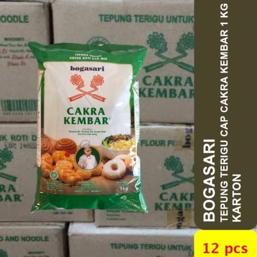 Jual CAKRA KEMBAR PREMIUM 1KG X 12 PCS ( 1KARTON), TEPUNG PROTEIN ...