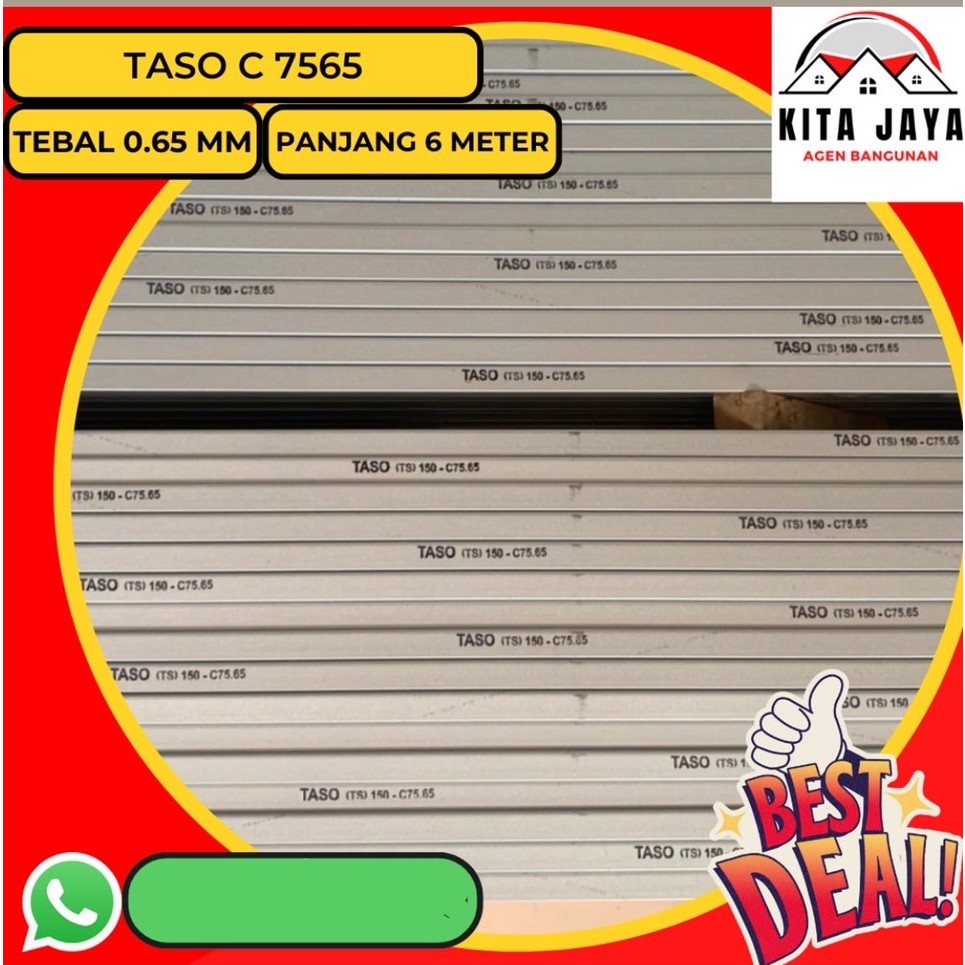 Jual Rangka Baja Ringan Canal Taso C75 x 65 / 7565 | Shopee Indonesia