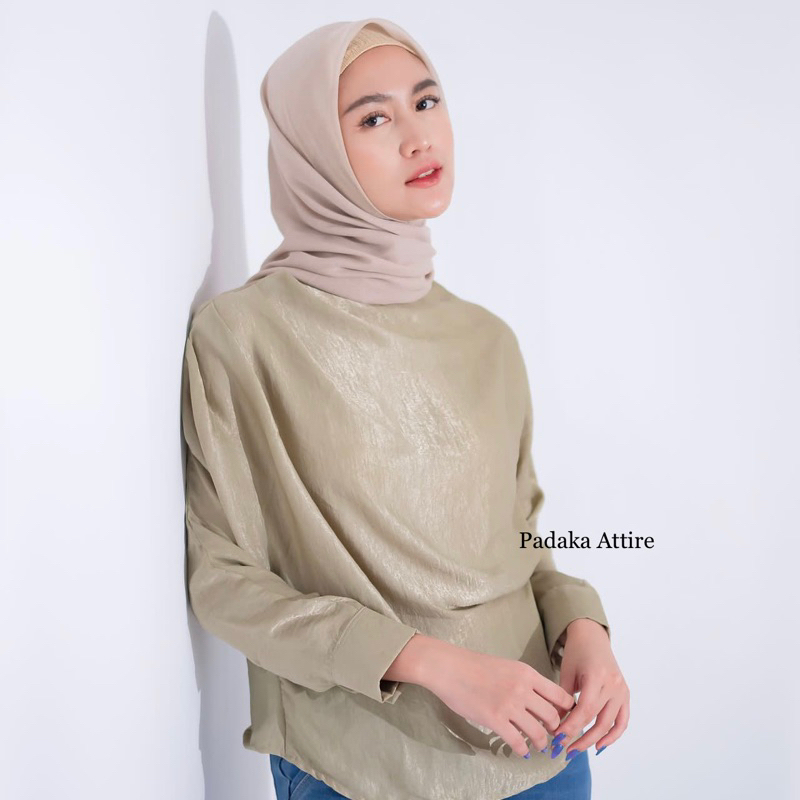 Jual Padaka Attire - RAINA KIM SILK BLOUSE TOP KOREAN - Atasan lengan ...