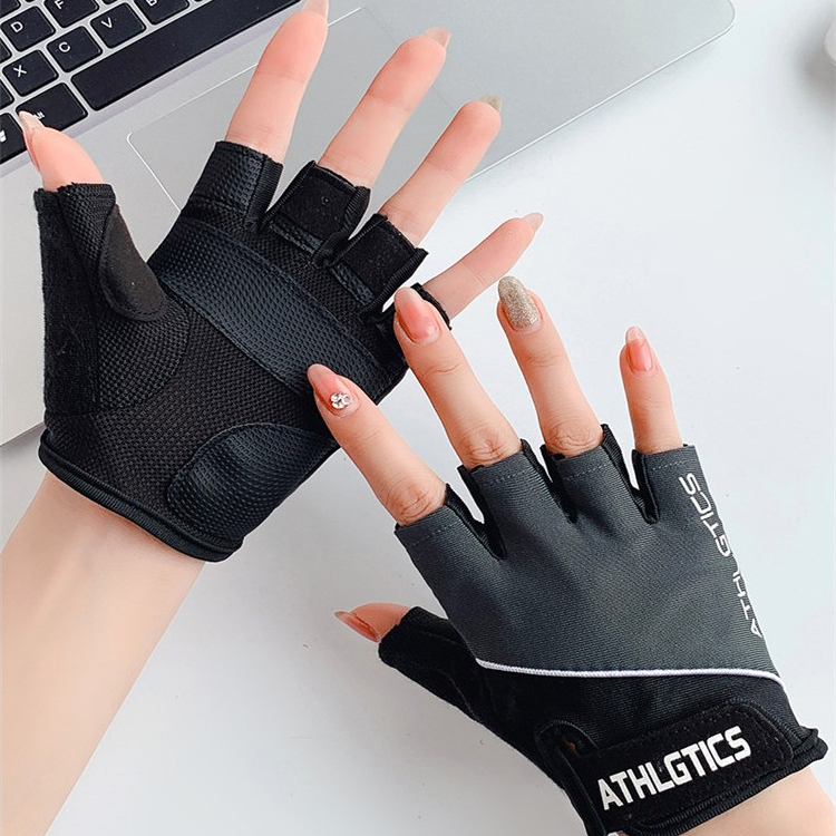 Jual Sarung Tangan Gym Wanita Anti Slip Sarung Tangan Olahraga/Fitness/ Montor/Sepeda Half ...