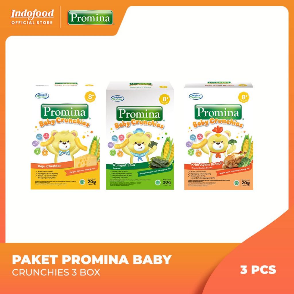 Jual 3 PCS - Promina Baby Crunchies Mix Flavor 20 Gr | Shopee Indonesia