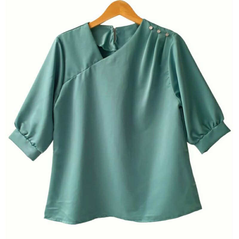 Jual LVL - Blouse Wanita Velly Atasan Blus Cewek Baju Fashion Model ...