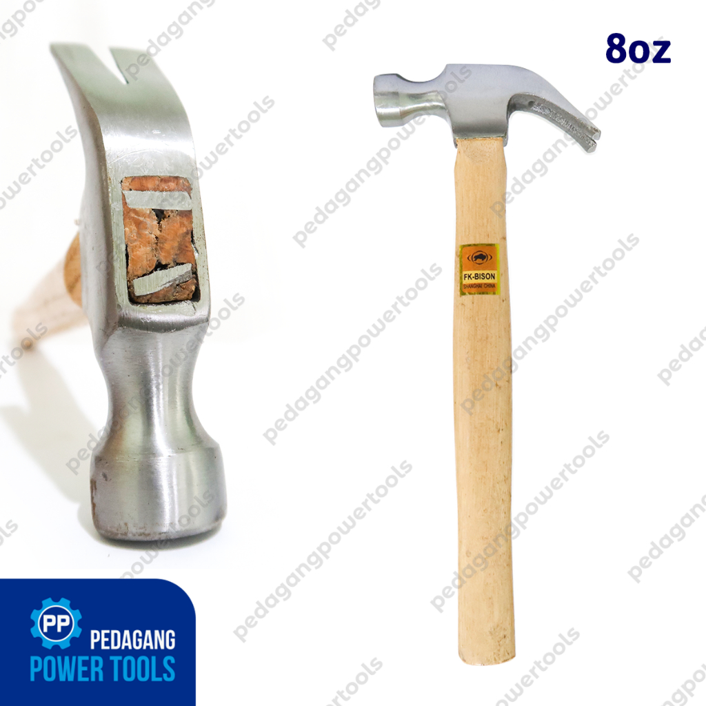 Jual BISON PALU KAMBING GAGANG KAYU 8 OZ HAMMER MARTIL BESI CUNGKIL ...