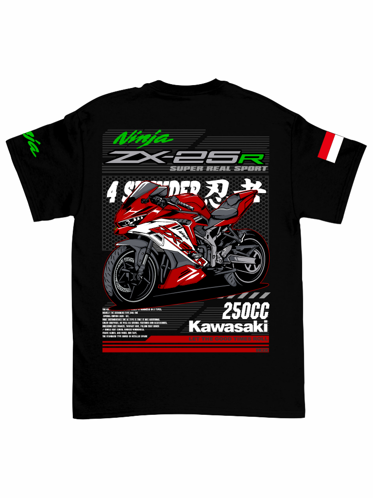 Jual Gilan Baju Kaos T Shirt Distro Anak Laki Laki Gambar Motor NINJA ZX-25R Original Tshirt ...