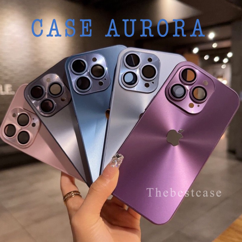 Jual [ SQUARE EDGE ] CASE AURORA Metallic Shining FOR IPHONE 11 12 13 ...