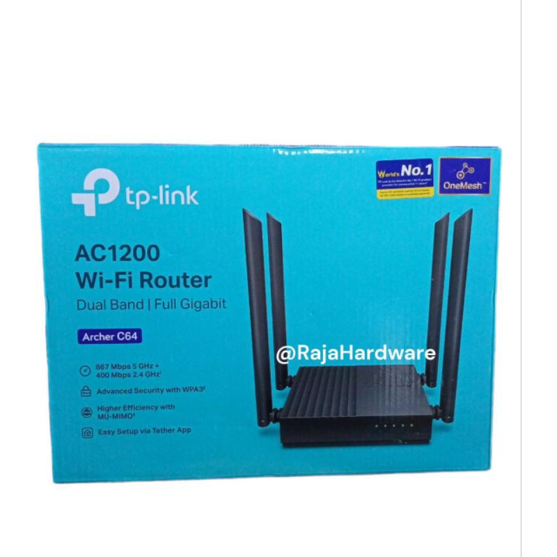 Jual Tp-Link Archer C64 AC1200 Dual-Band Wi-Fi Router TpLink Archer C ...