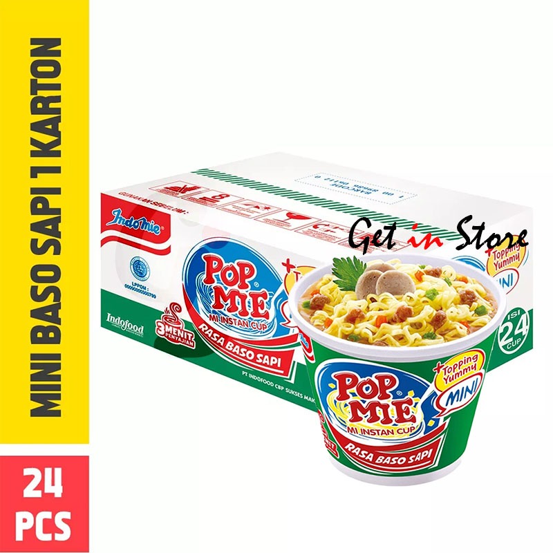 Jual Pop Mie Mini 1 Dus Rasa Baso isi 24 Pcs | Shopee Indonesia