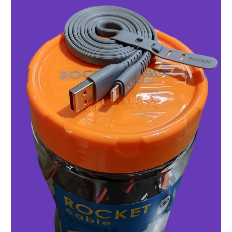 Jual PAKET USAHA KONTER KABEL DATA ROCKET IPHONE FAST CHARGING|| 1 TOPLES | Shopee Indonesia