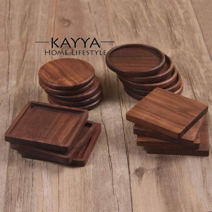 Jual KV119 KAYYA Tatakan Gelas Cangkir Kayu Murah Aesthetic Minimalis ...