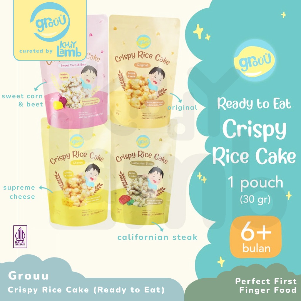Jual Grouu Crispy Rice Cake / Cemilan Anak MPASI Bayi Sehat Bergizi ...