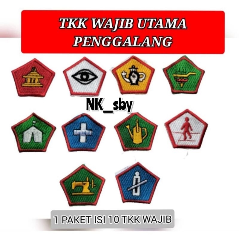 Jual BET/BADGE TKK WAJIB UTAMA PENGGALANG (HARGA 1 PAKET = ISI 10 TKK) | Shopee Indonesia