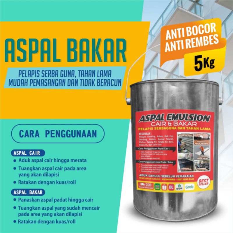 Jual ASPAL BAKAR 5 KG asphalt emulsion / aspal waterproofing/ pelapis ...
